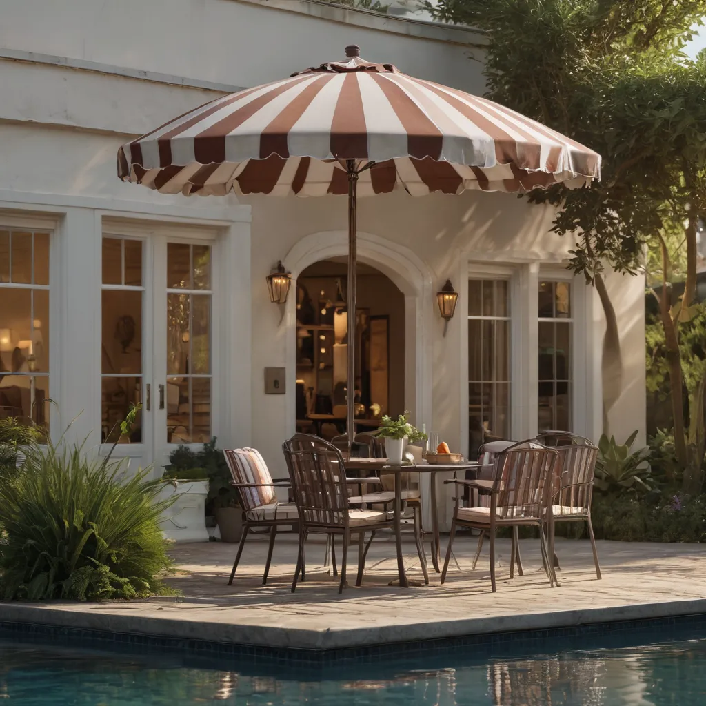 Versatile 7.5 ft Striped Patio Umbrella for Outdoor Spaces